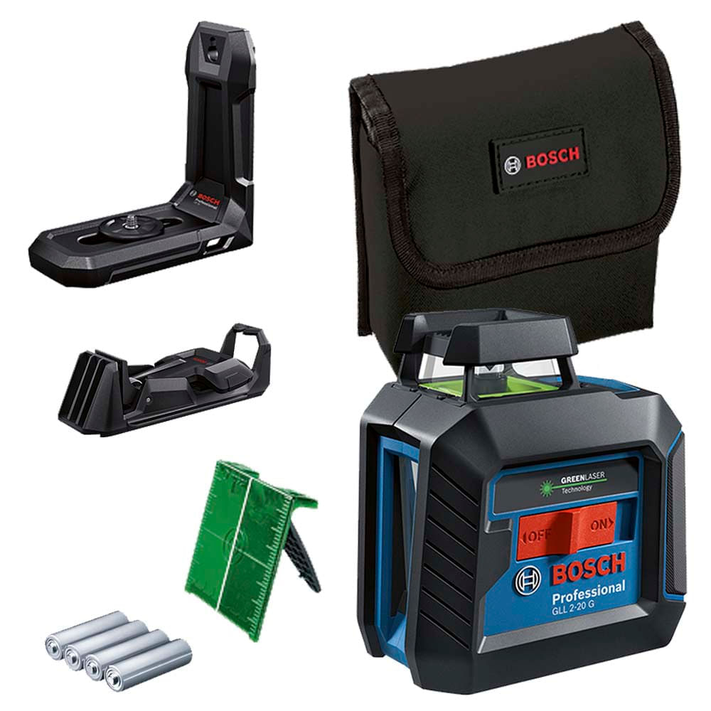 Nivel láser verde de líneas cruzadas Bosch GLL 2-20G 10m - Tienda Bosch ...