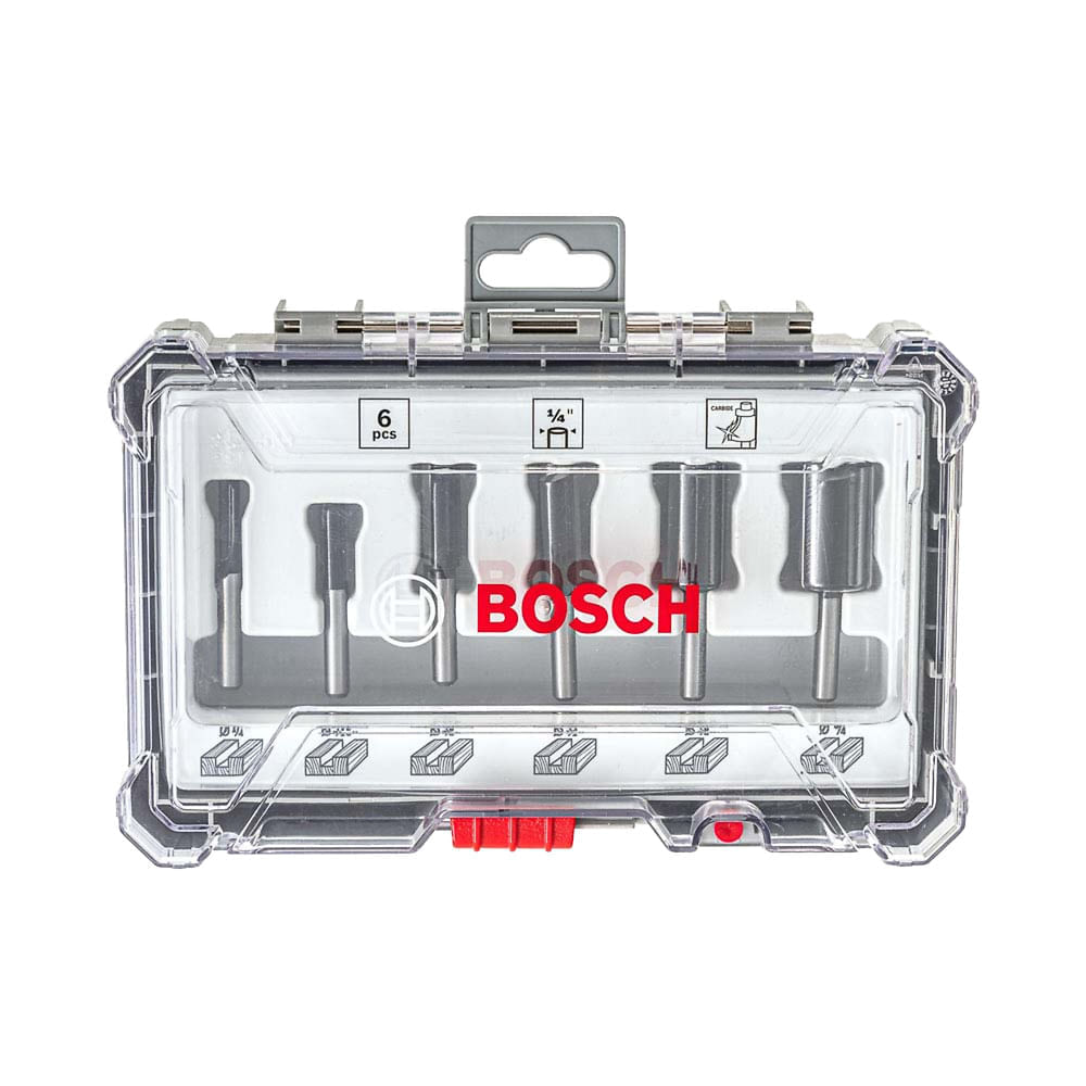 Juego de fresas rectas Bosch Standard vástago de 1/4" 6 pzs - Tienda ...